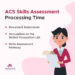 ACS Skills Assessment Processing Time