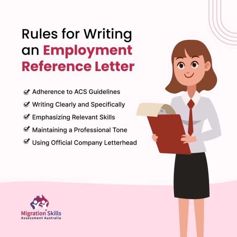 How to prepare an Employment Reference Letter for the ACS RPL Report?